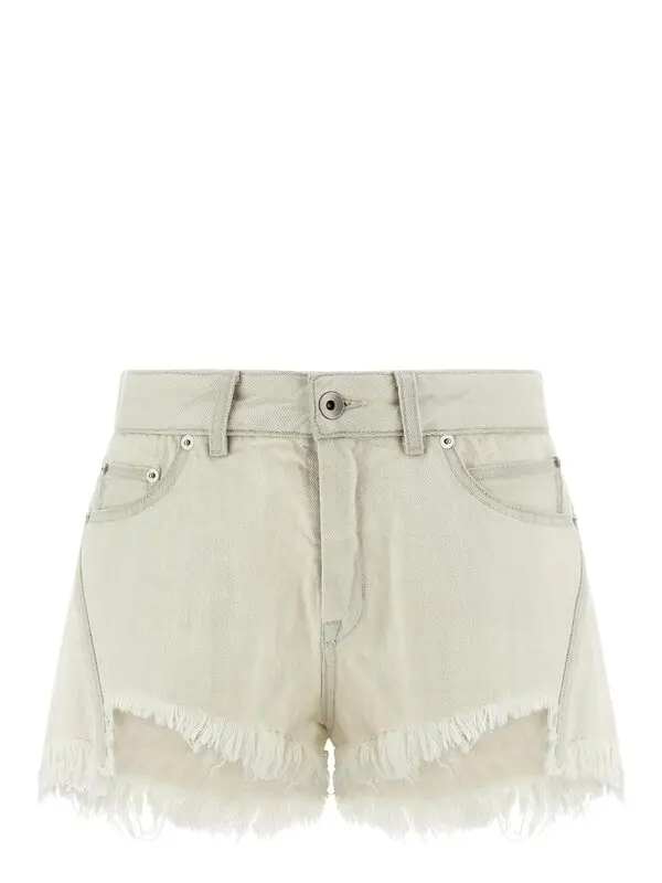 Rick Owens Bias Cutoffs Shorts - White