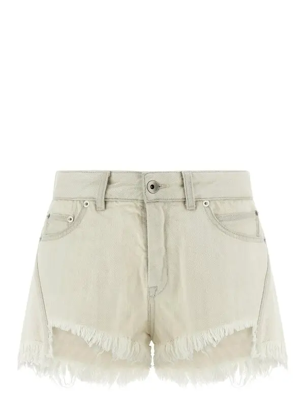 Rick Owens Bias Cutoffs Shorts - White
