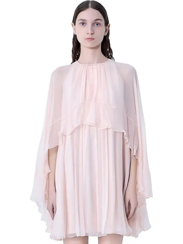 Chloé Silk Thin-strap Long Dress - Pink
