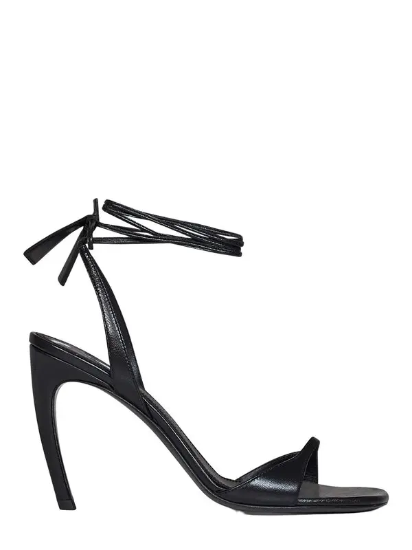 Attico Black Nappa Leather Ora Sandals - Multicolor