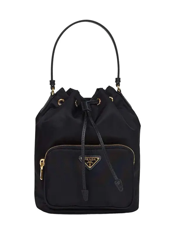 Prada Borse Black Duet Bucket Bag - Multicolor