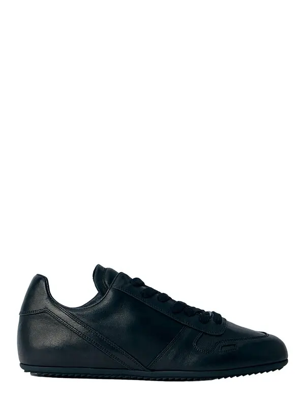 Rick Owens Minimal Leather Sneakers - Black