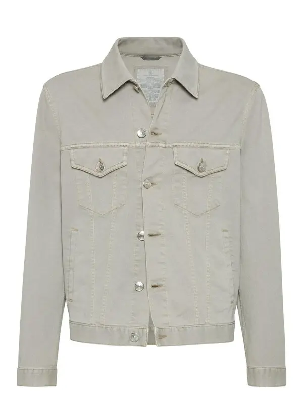 Brunello Cucinelli Denim Cotton Jacket - Multicolor
