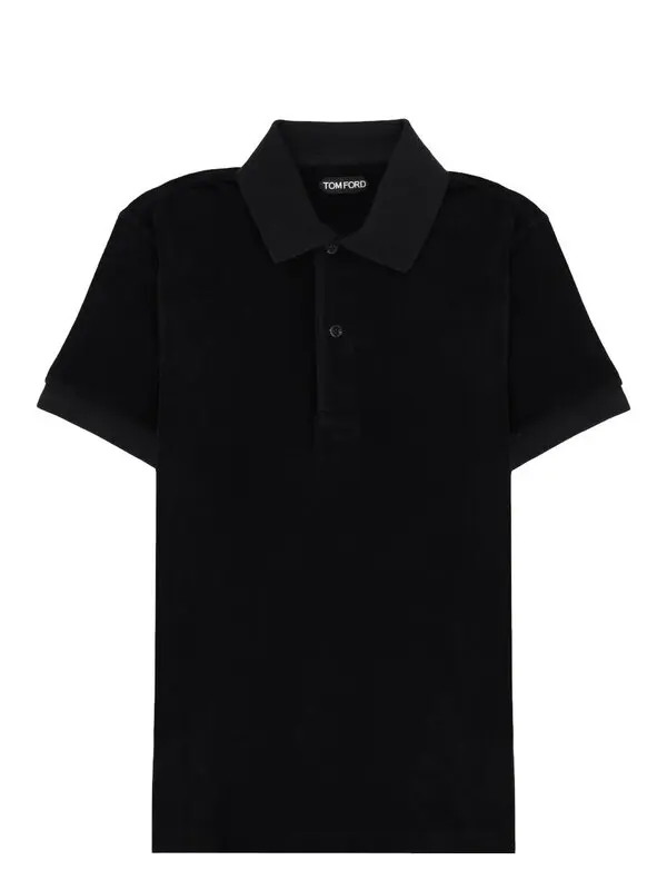 TOM FORD Cotton Polo - Black