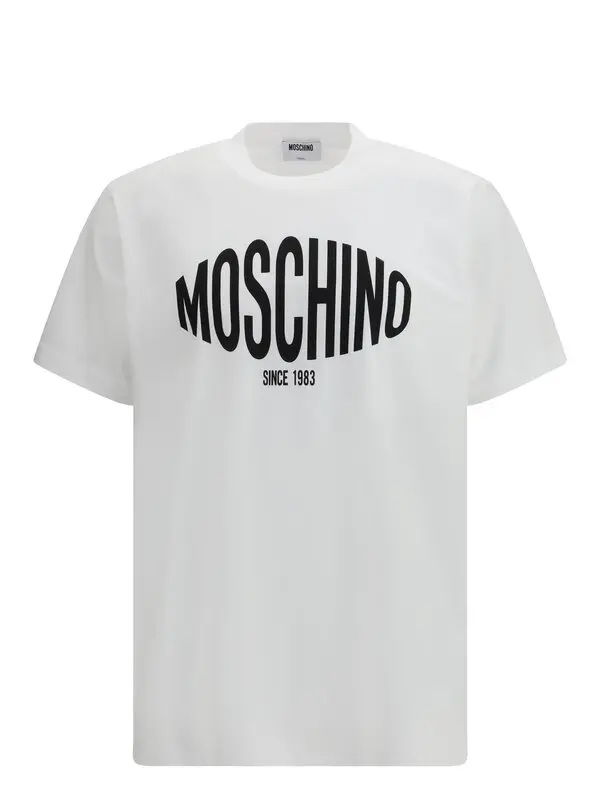Moschino Logo Printed T-shirt - White