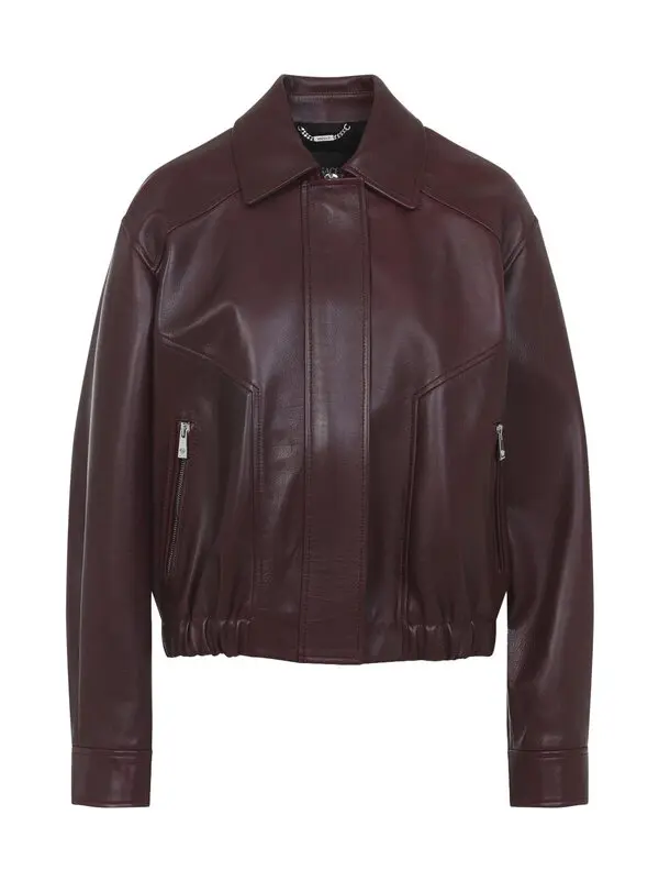 Versace Bufalo Leather Blouson - Red