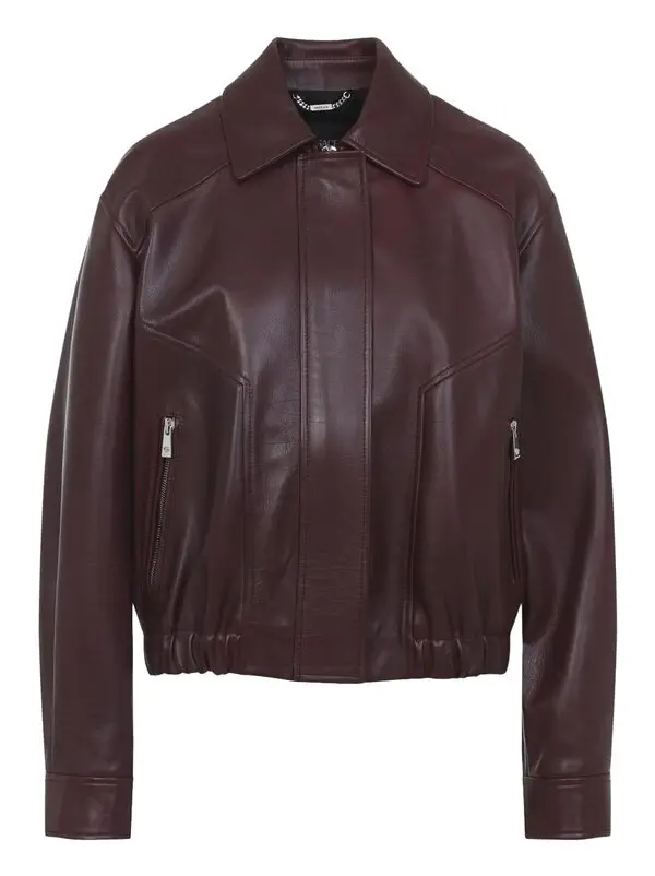 Versace Buffalo Leather Blouson - Red