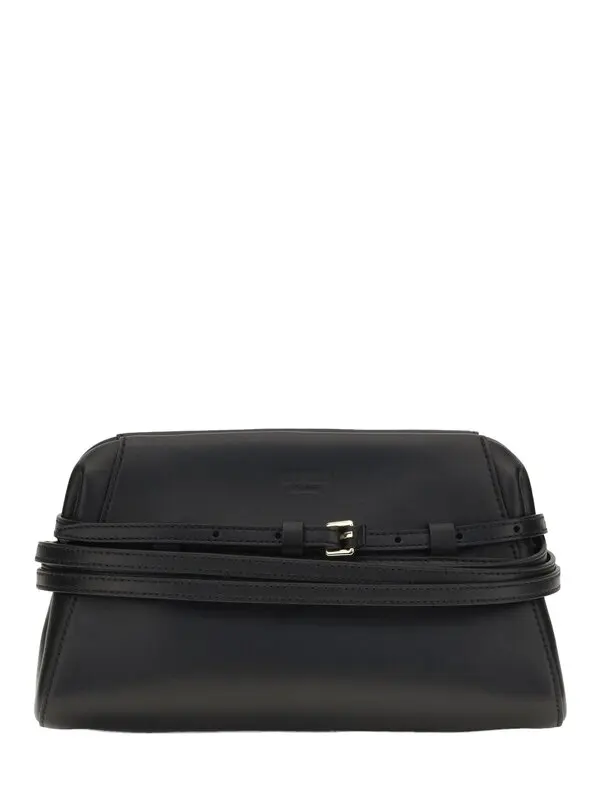 Moschino Belt-detail Clutch - Black