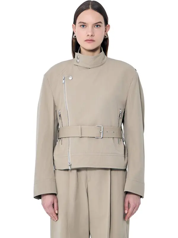 Bottega Veneta Compact Cotton Blouson - Cream