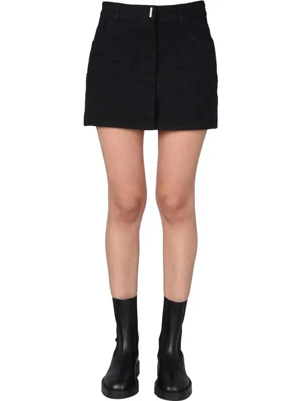 Givenchy 4g Jacquard Skirt - Black