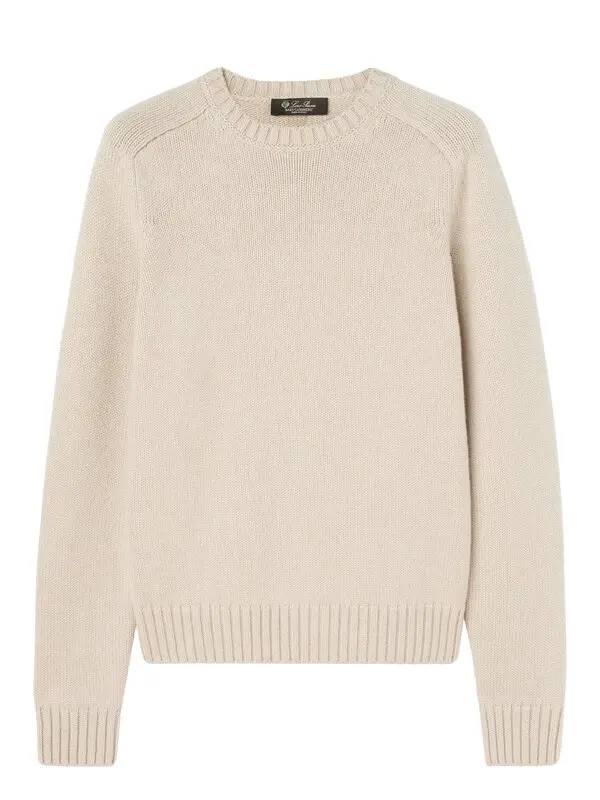 Loro Piana Cashmere Crewneck Sweater - Cream