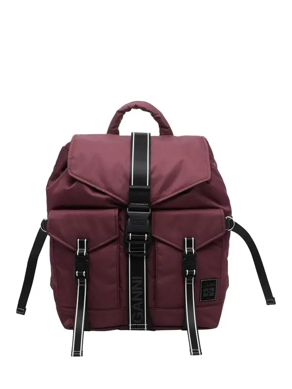 GANNI Re-tech Backpack - Red