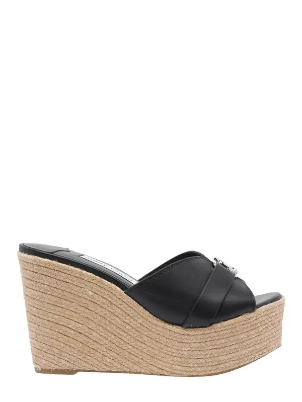 JIMMY CHOO Leda Wedge Sandals - Black