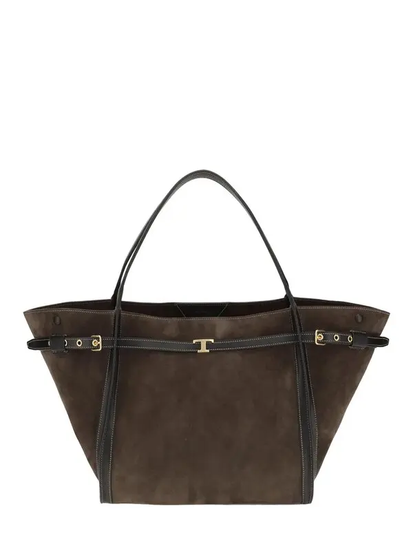 TOD'S Suede Tote Bag - Brown
