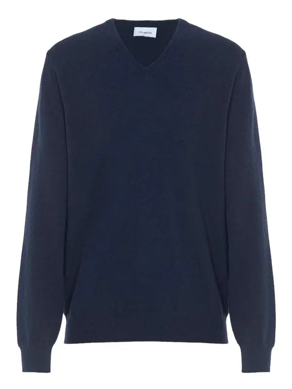 Malo V-neck Jumper - Blue