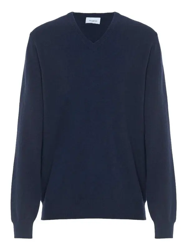 Malo V-neck Jumper - Blue