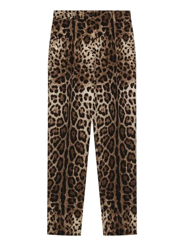 Dolce & Gabbana Leopard-print Pants - Brown