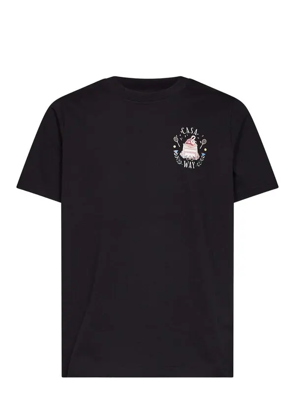 Casablanca Black Cotton Jersey Casa Way T-shirt - Multicolor