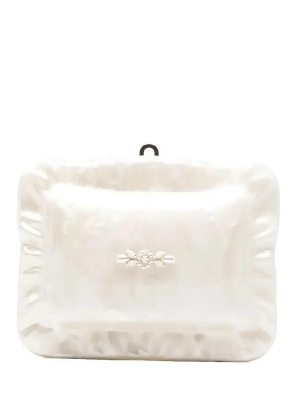 Simone Rocha Pearl Embellished Clutch - White