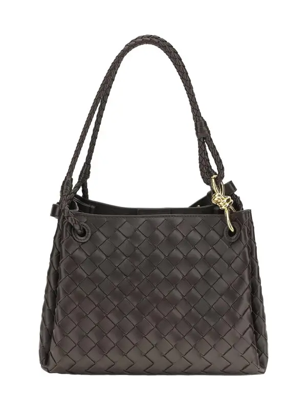Bottega Veneta Intrecciato Shoulder Bag - Brown