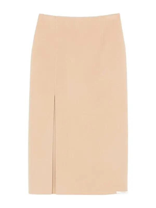 Sportmax Virgin Wool Pencil Skirt - Cream