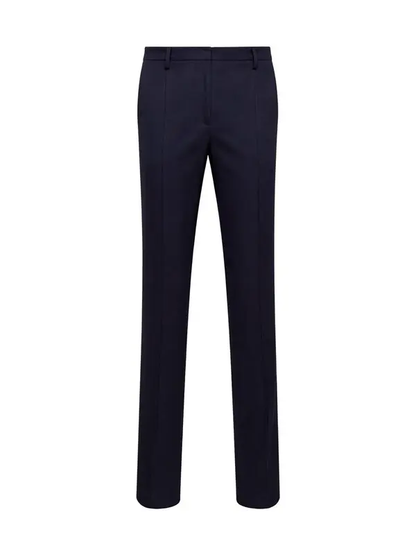 Prada Abbigliamento Blue Cotton Chino Straight Trousers - Multicolor