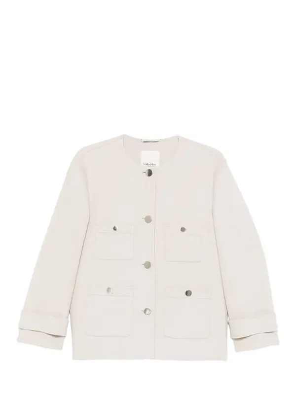 Max Mara Neutrals Jackets Fitted Jackets - Cream