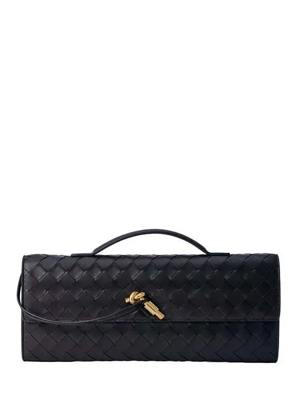 Bottega Veneta Long Andiamo Clutch - Brown