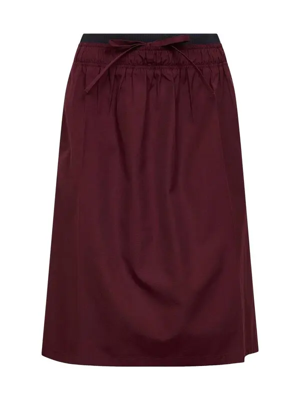 Prada Abbigliamento Garnet Twill Midi Skirt - Multicolor
