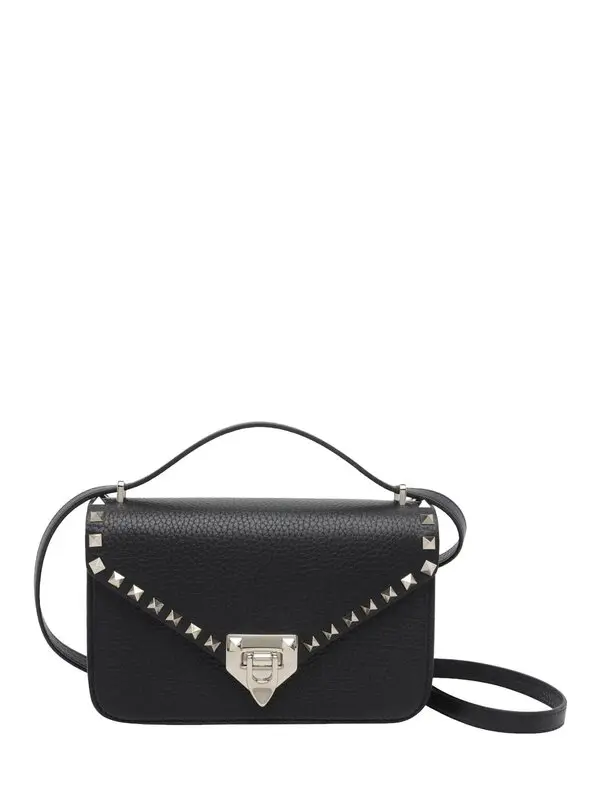 Valentino Garavani Small Rockstud Leather Crossbody Bag - Black