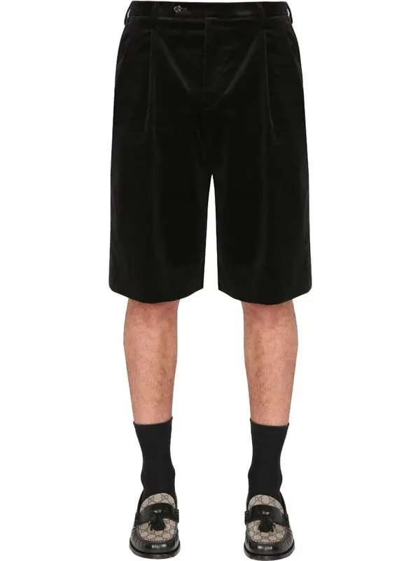 Gucci Stretch Velvet Shorts - Black