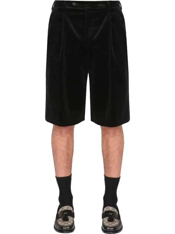 Gucci Stretch Velvet Shorts - Black