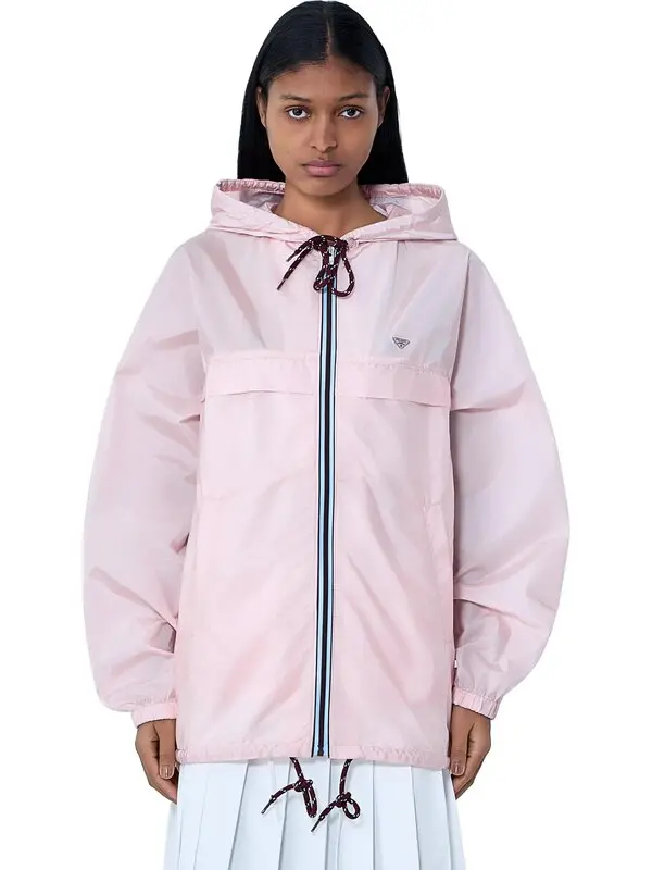 Prada Re-nylon Hooded Windbreaker Jacket - Gray
