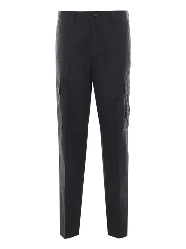 Stone Island Ghost Logo Cargo Trousers - Black