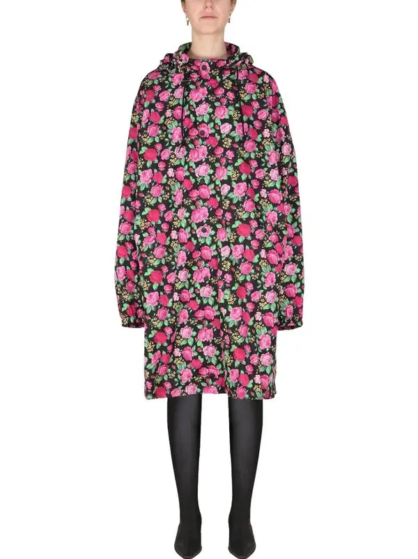 Balenciaga Floral Pattern Coat - Pink