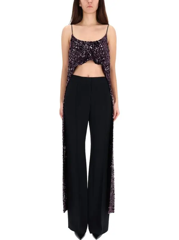 Rabanne Sequined Camisole Top - Purple