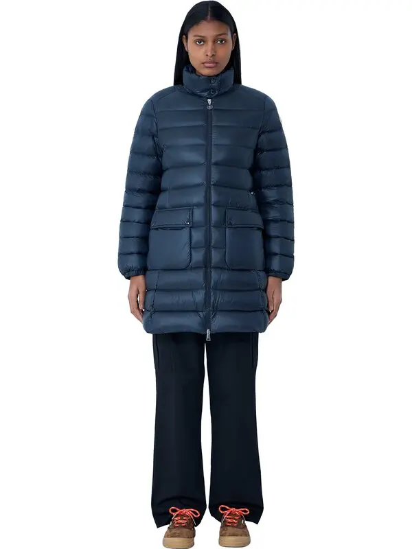 Moncler Genet Long Coat - Blue