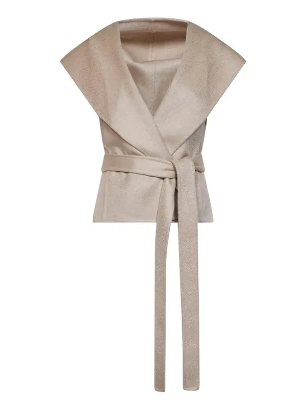 Alaïa Cashmere Hooded Belted Jacket - Multicolor