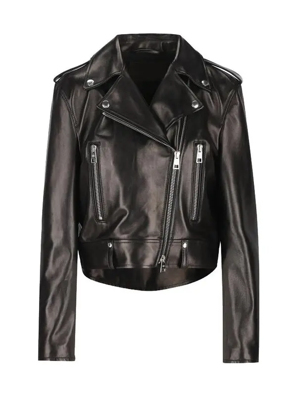 Balenciaga Jackets Leather Jackets - Black