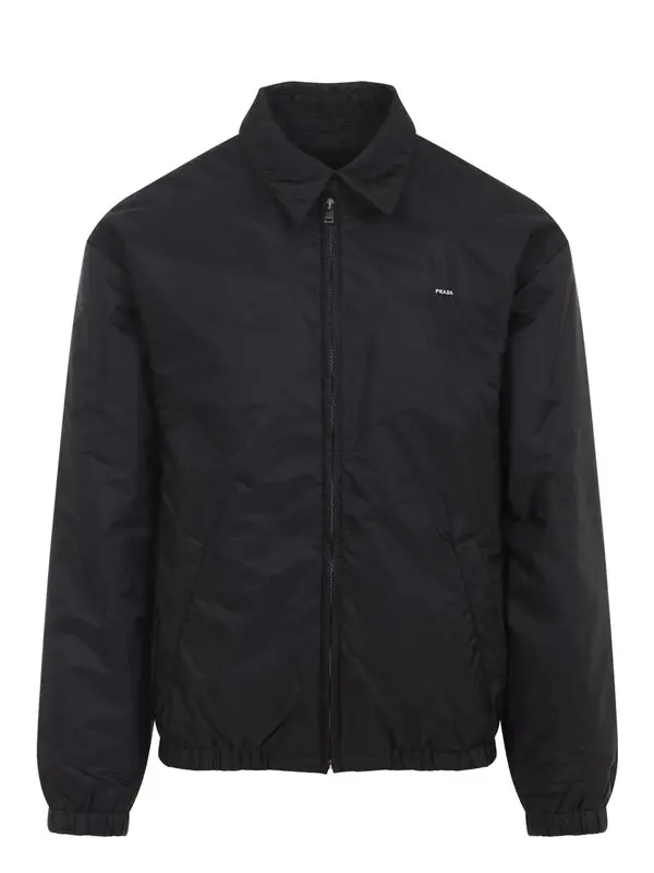Prada Polyamide Zip Up Jacket - Black