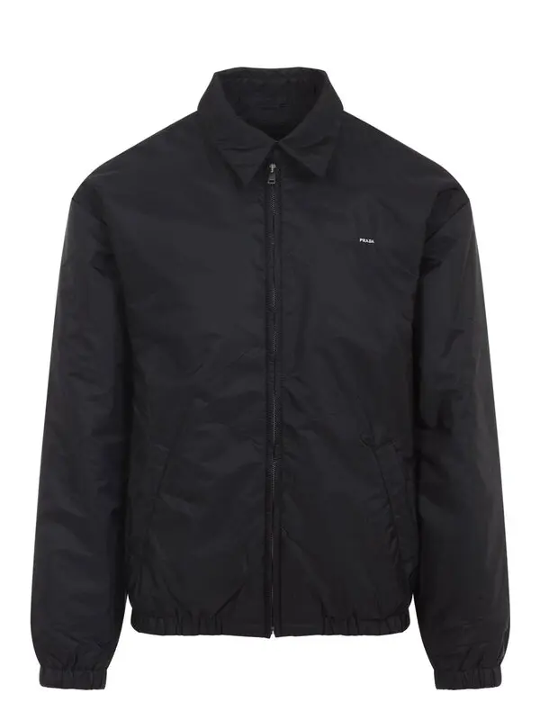 Prada Polyamide Zip Up Jacket - Black