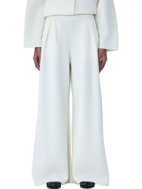 Max Mara Ribbed Knit Pants - White