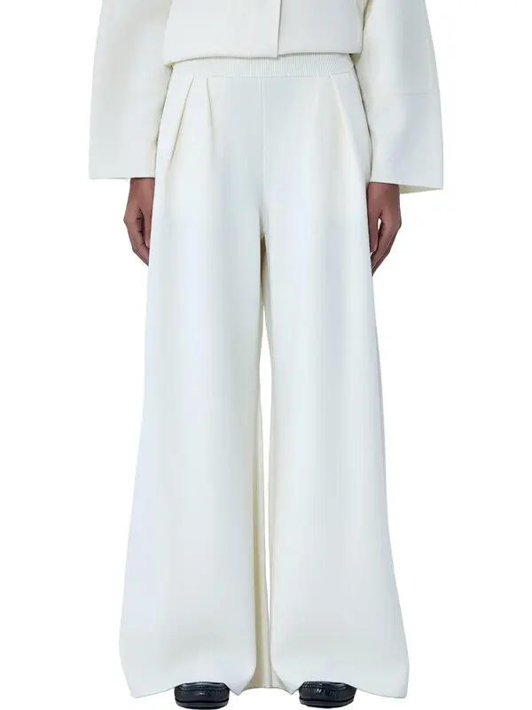 Max Mara Ribbed Knit Pants - White