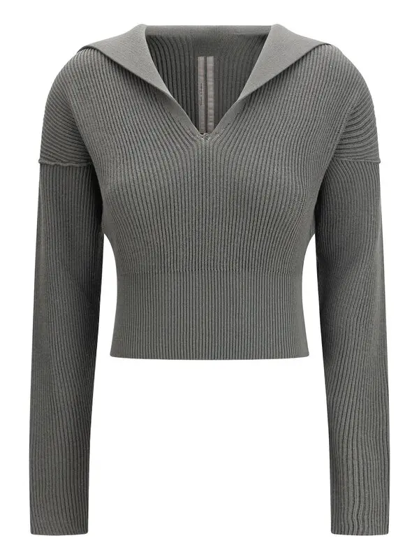 Rick Owens Euca Virgin Wool V-neck Sweater - Green