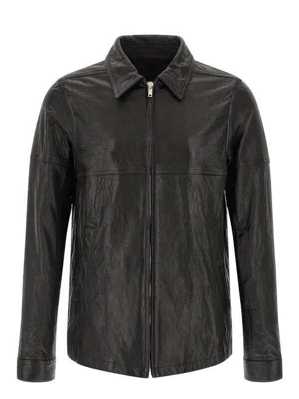 Rick Owens Brad Leather Jacket - Black