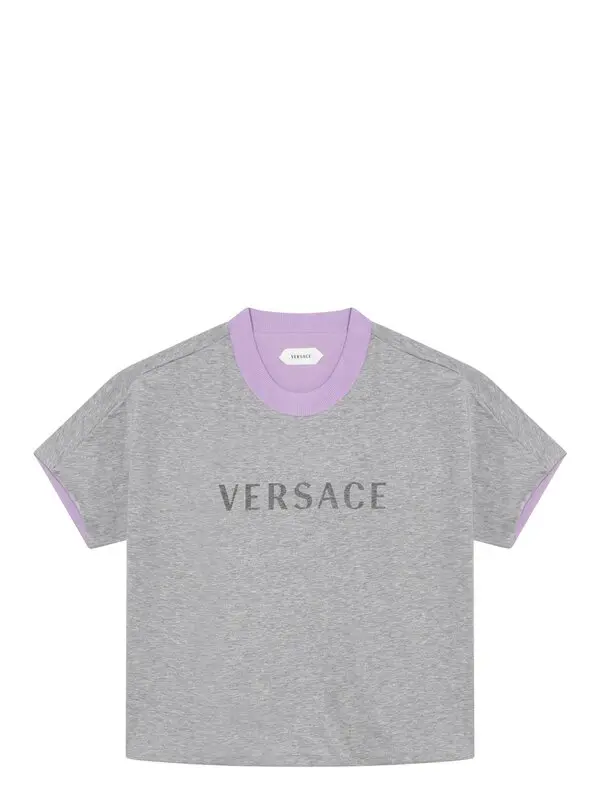 Versace Reversible Cotton Jersey T-shirt - Gray