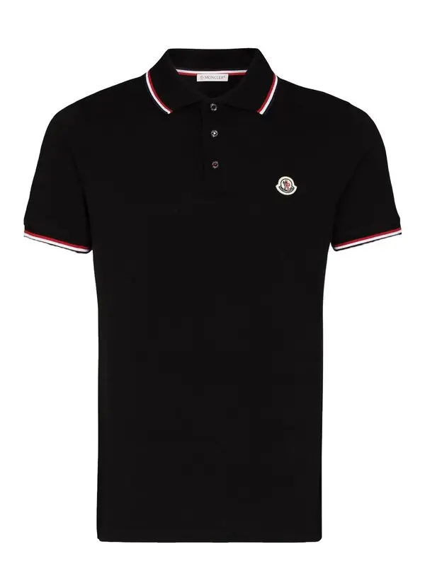 Moncler Logo Cotton Polo Shirt - Multicolor