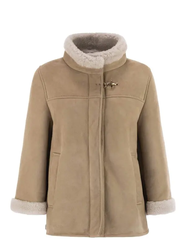 FAY Sheepskin Coat - Cream