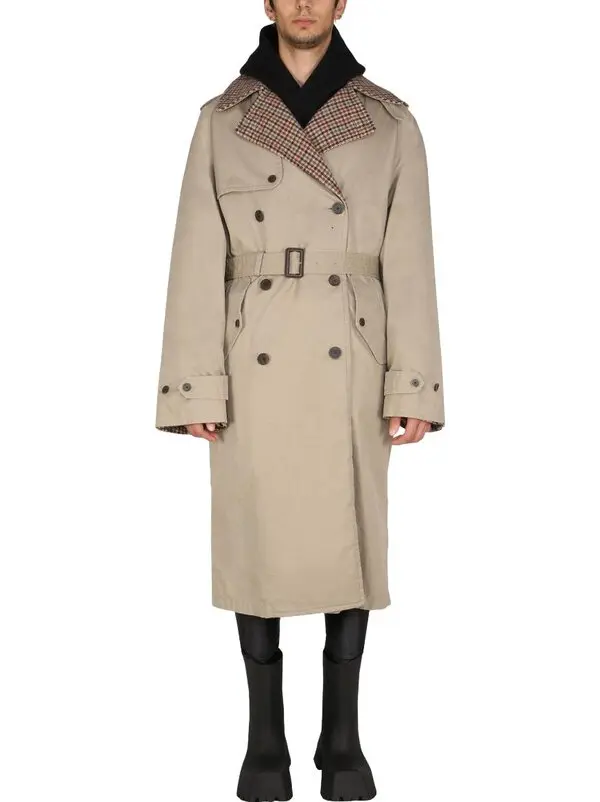 Balenciaga Reversible Trench Coat - Cream