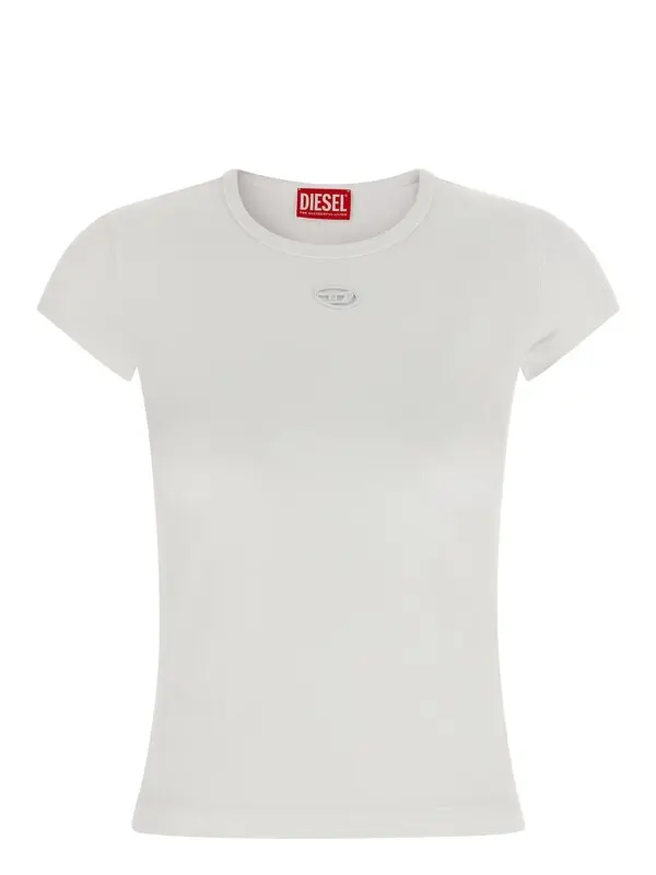 DIESEL® T-angie-od Stretch Cotton Jersey T-shirt - White